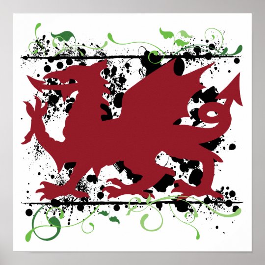 Welsh Dragon Poster | Zazzle.co.uk