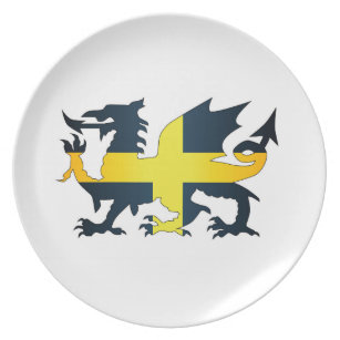 Welsh Dragon Plates | Zazzle UK