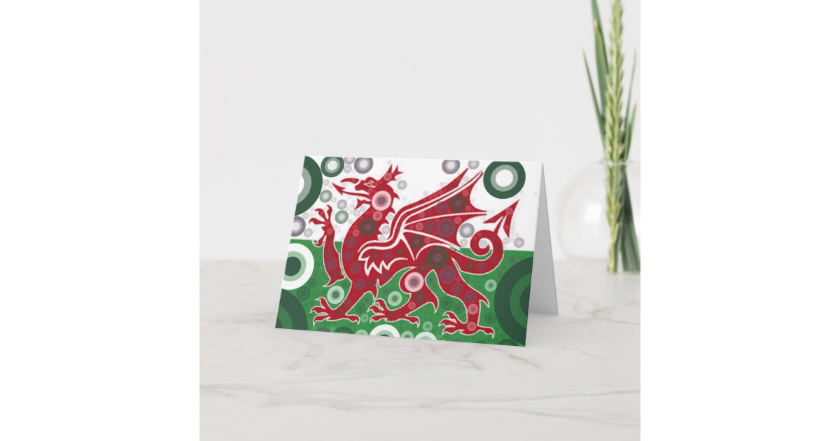 Welsh Flag Design Card | Zazzle