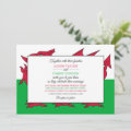 Welsh Flag, Flag of Wales Wedding Invitation | Zazzle