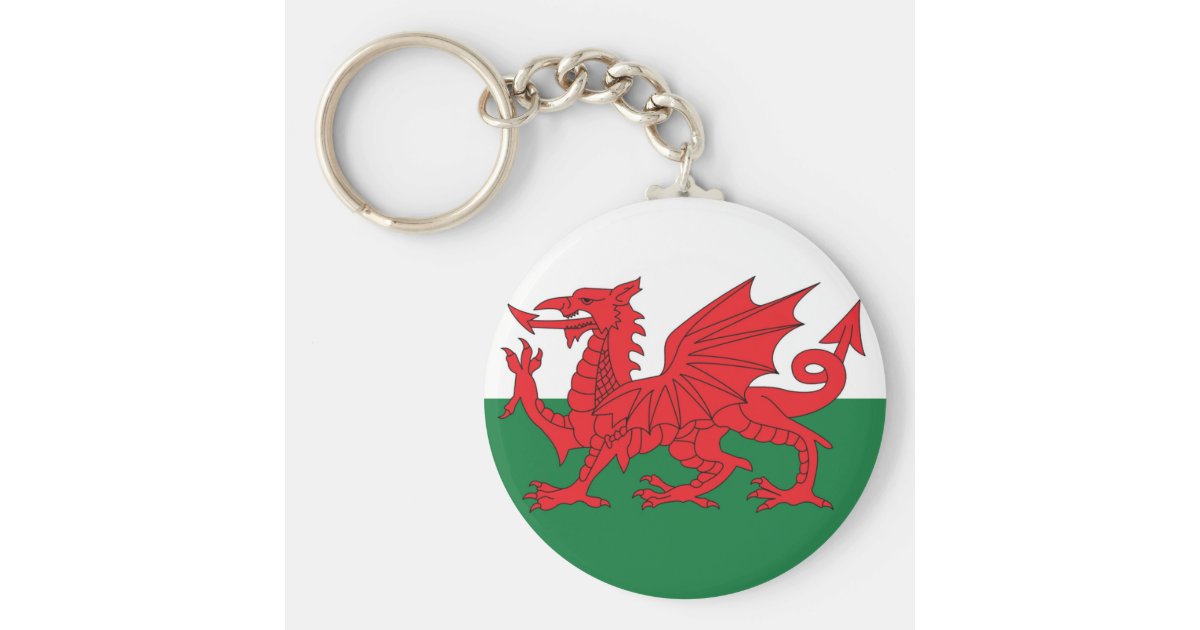 Welsh Flag Keyring | Zazzle.co.uk