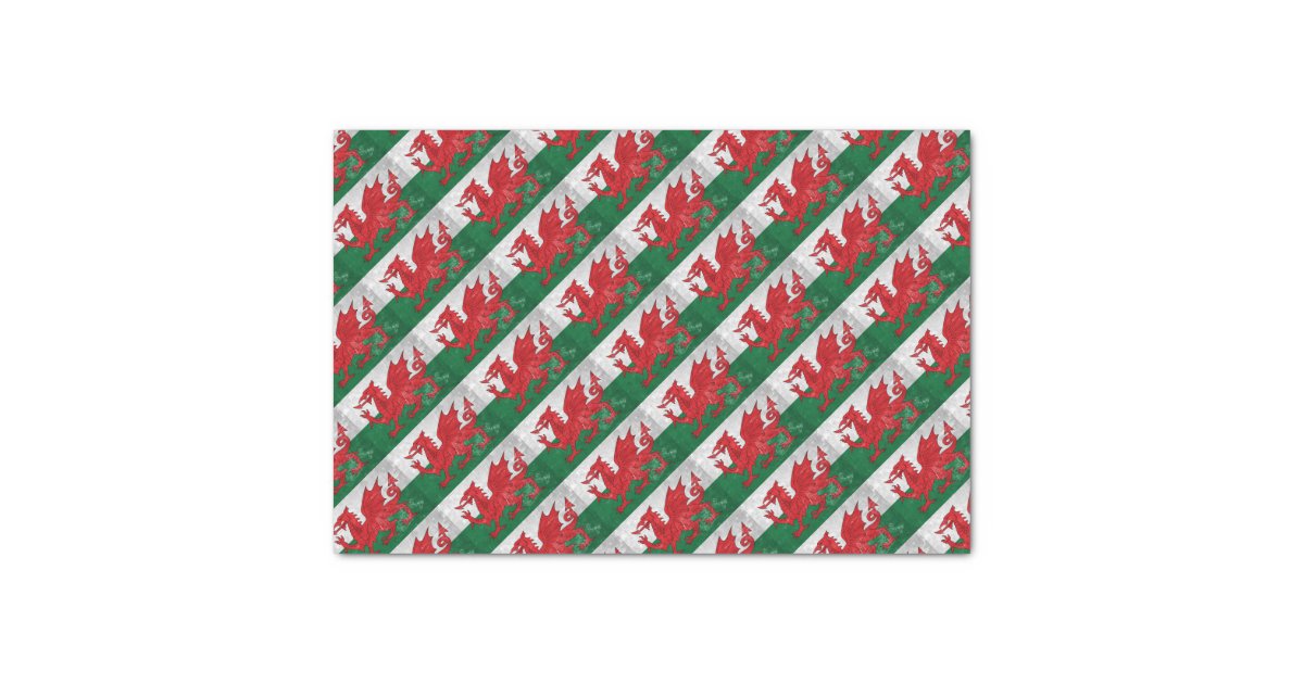 Welsh Flag Tissue Paper | Zazzle