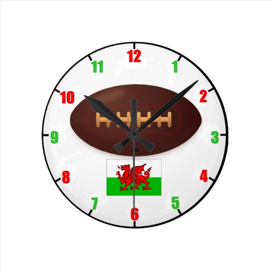 Welsh Rugby Wall Clock | Zazzle.co.uk