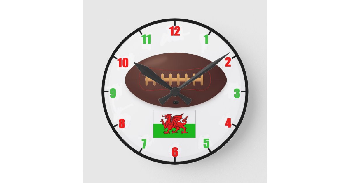 Welsh Rugby Wall Clock | Zazzle