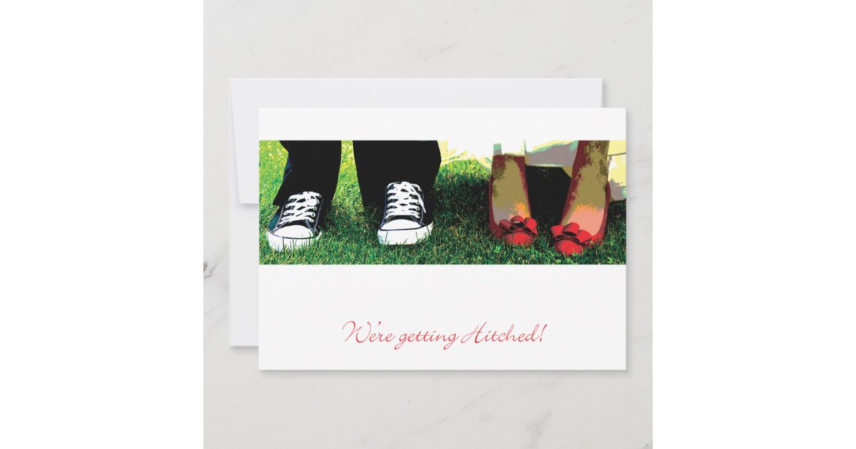 We're getting Hitched Invite | Zazzle