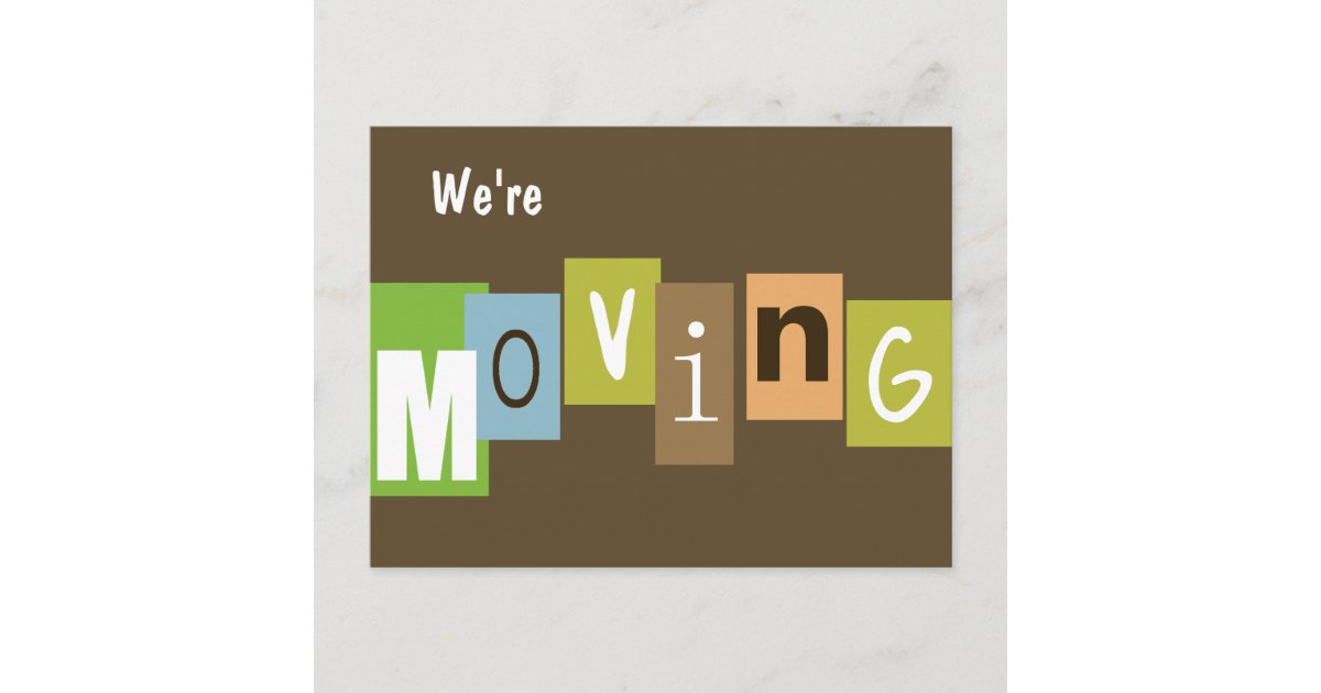 We're Moving Announcement Postcard | Zazzle