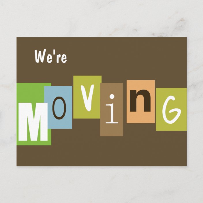 We're Moving Announcement Postcard | Zazzle.co.uk