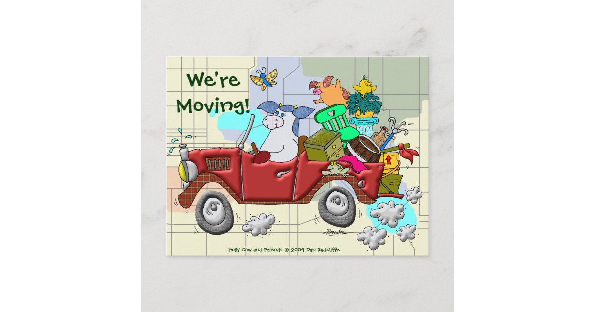 We're Moving! Announcement Postcard | Zazzle