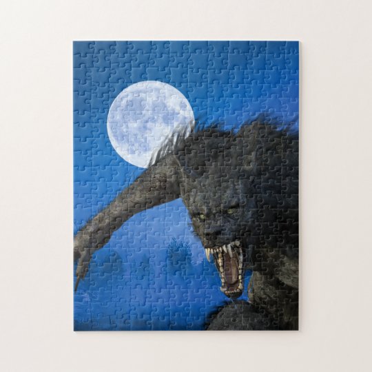 Werewolf Full Moon Jigsaw Puzzle | Zazzle.co.uk