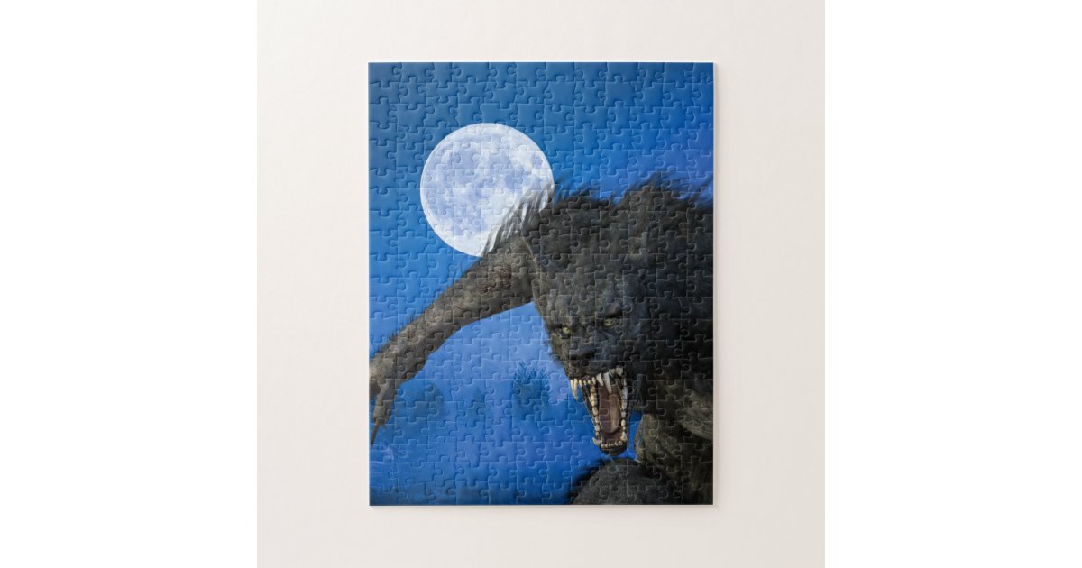 Werewolf Full Moon Jigsaw Puzzle | Zazzle