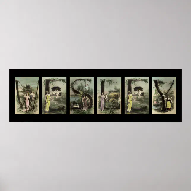 WESLEY Alphabet Letter Name Art Poster | Zazzle