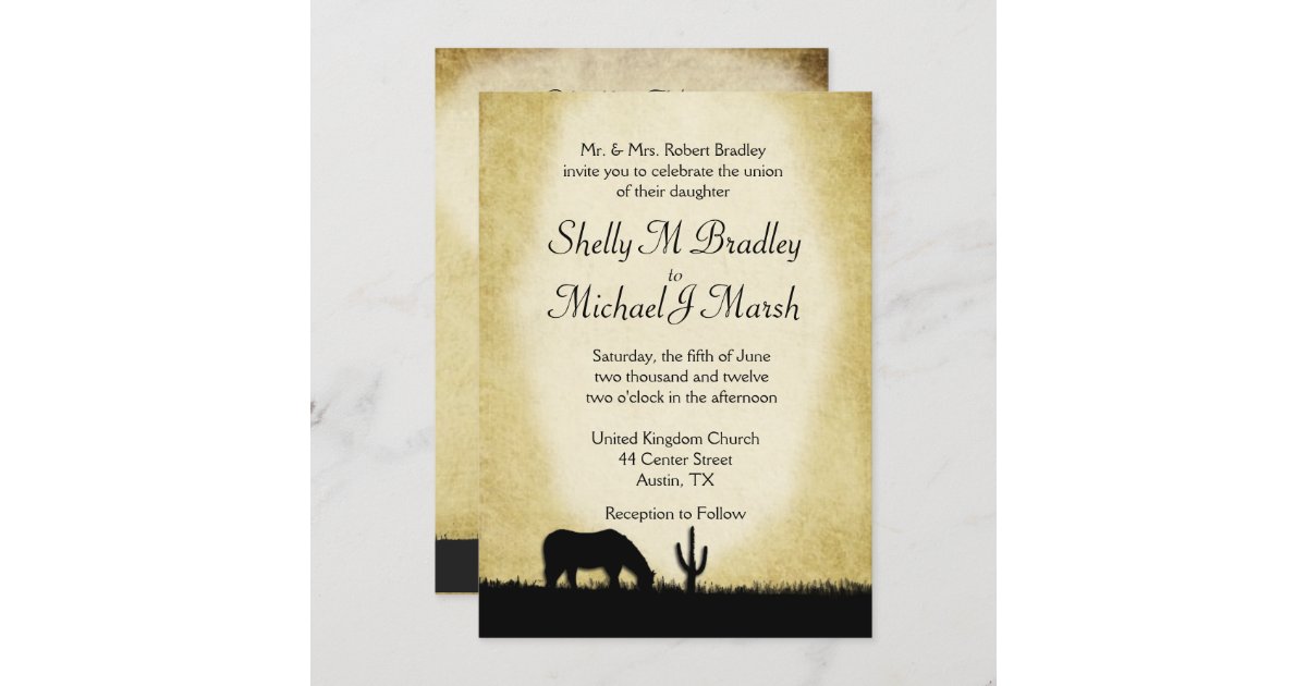 Western Rustic Wedding Invitation | Zazzle