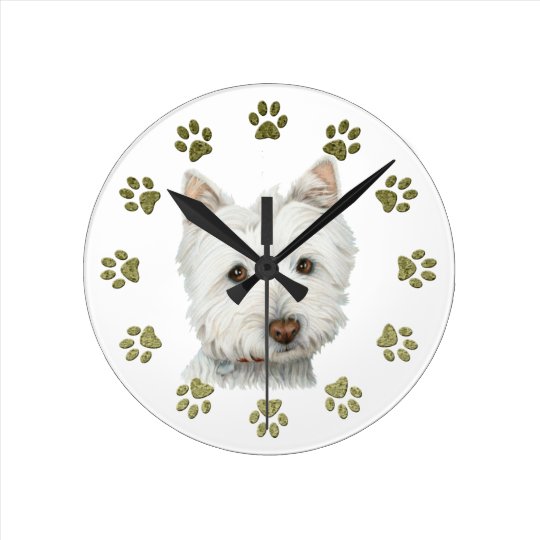 Westie Dog Clock | Zazzle.co.uk