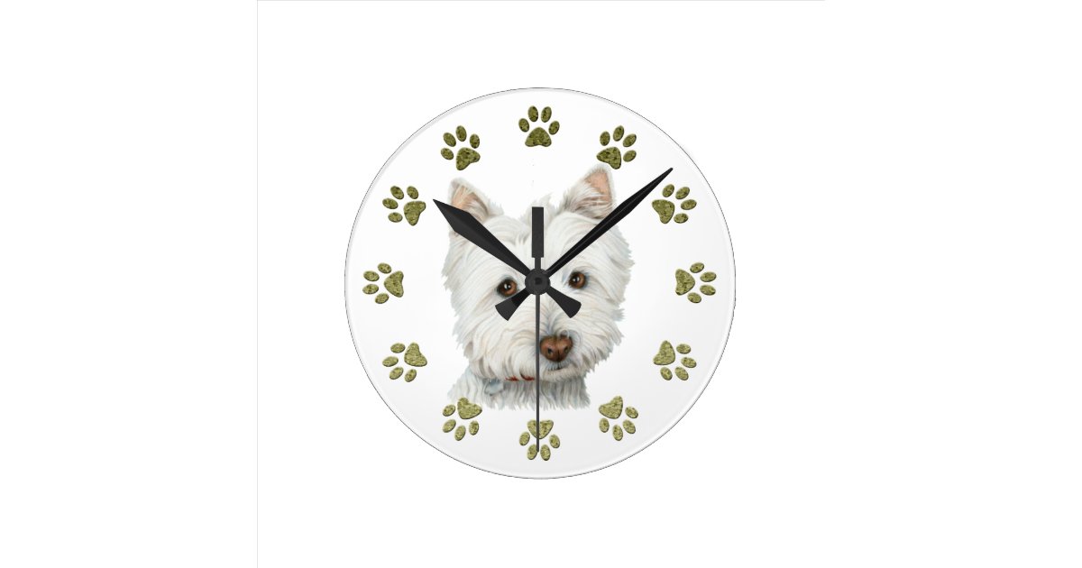Westie Dog Clock | Zazzle.co.uk