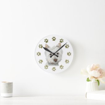 Westie Dog Clock | Zazzle