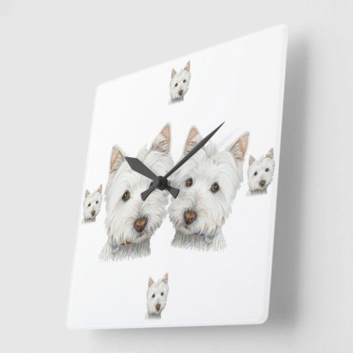 Westie Dogs Galore! Wall Clock | Zazzle