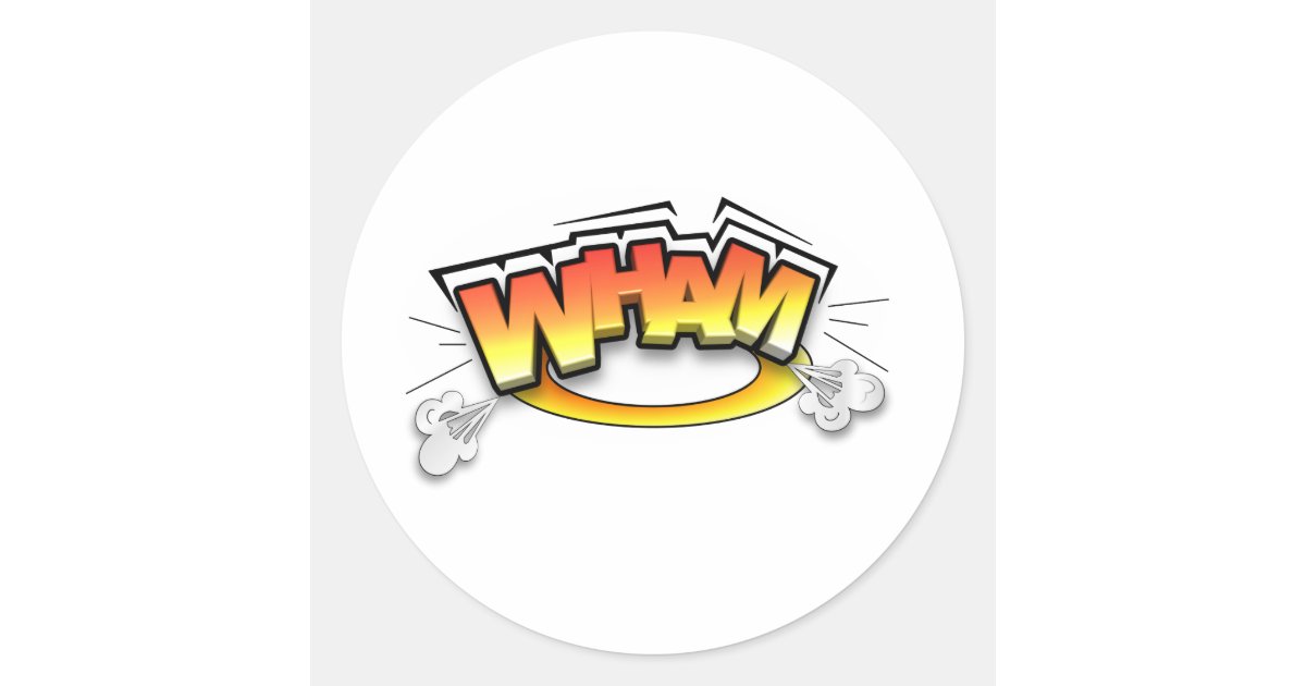Wham Classic Round Sticker | Zazzle