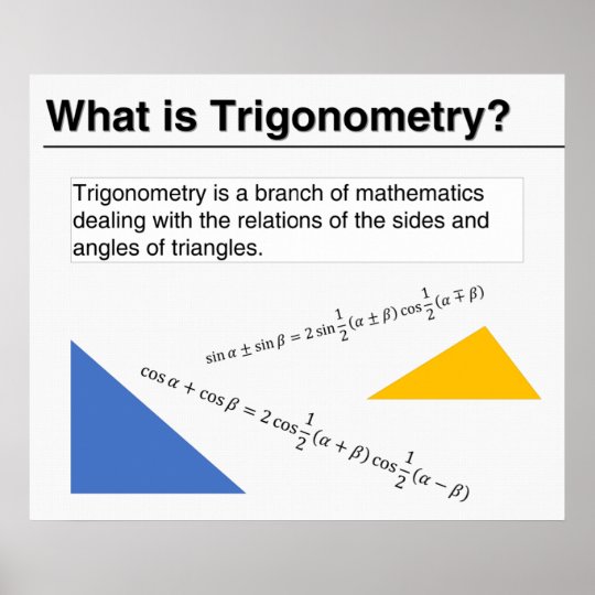 What is Trigonometry? Poster | Zazzle.co.uk