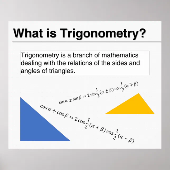 What is Trigonometry? Poster | Zazzle