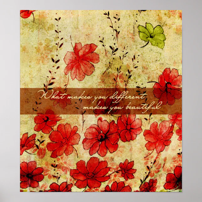 What makes you different makes you beautiful poster | Zazzle