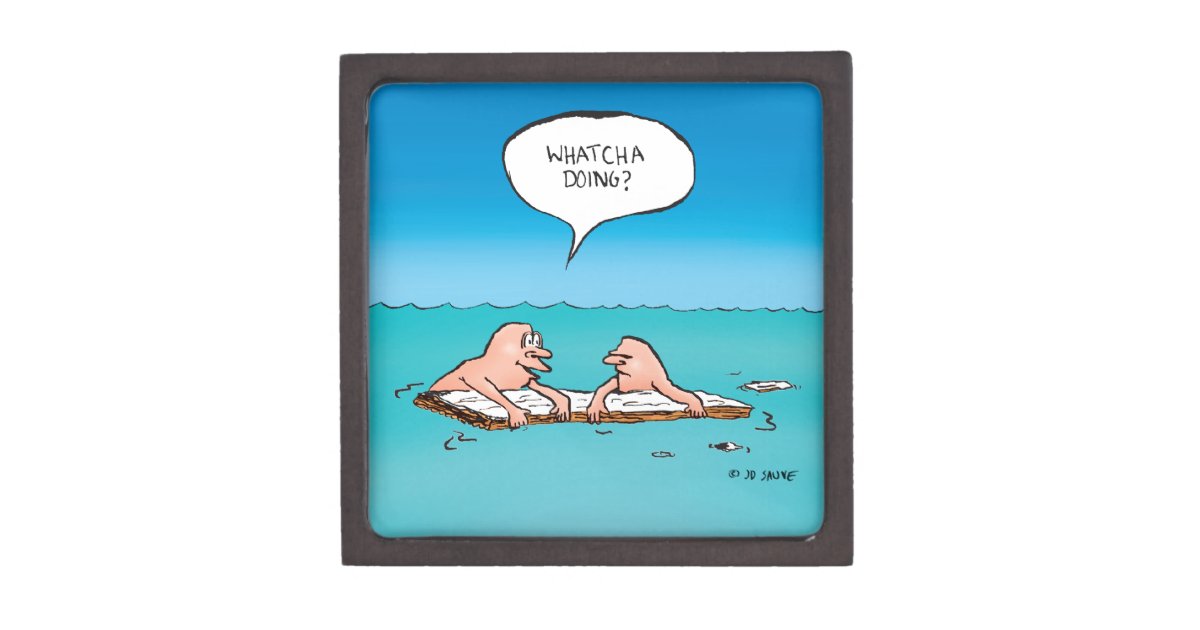 Whatcha Doing? Funny Shipwreck Cartoon Gift Box | Zazzle