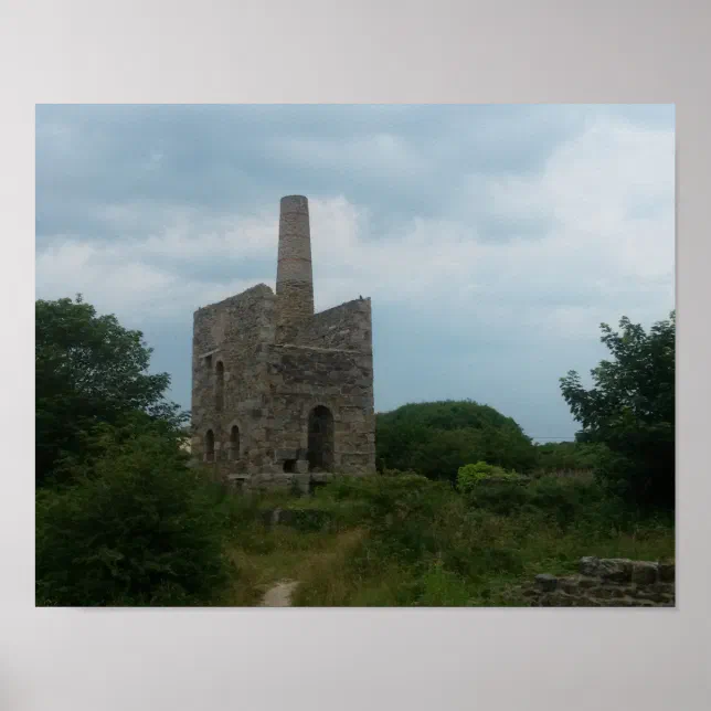 Wheal Peevor Cornish Tin Mine Photograph Poster | Zazzle