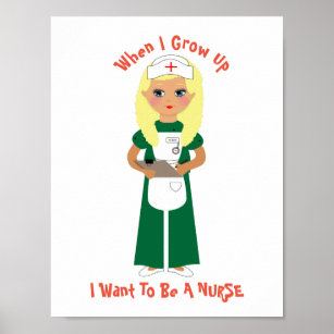 Nurse Up Girl Posters & Prints | Zazzle UK