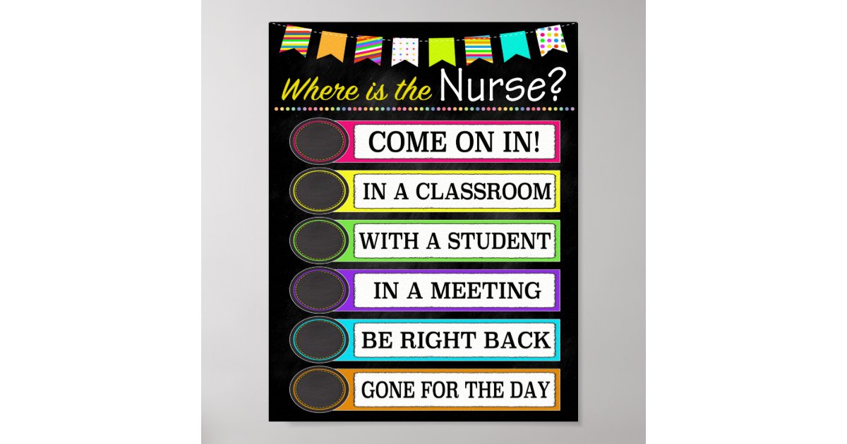 Where is the School Nurse Door Sign | Zazzle