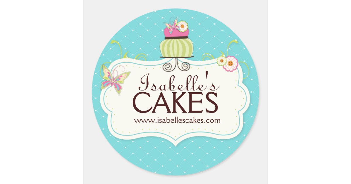 Whimsical Cake Labels | Zazzle