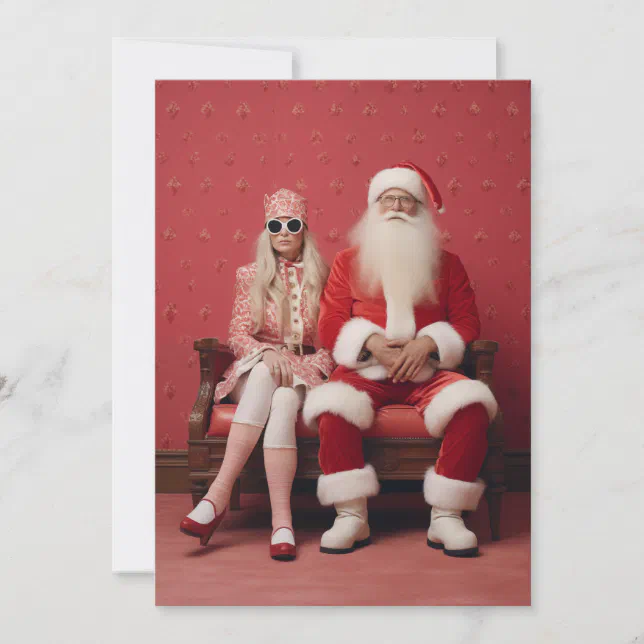 Whimsical Christmas Duo: Santa and Mrs. Claus Invitation | Zazzle
