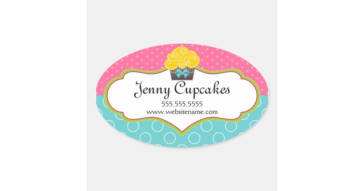 Whimsical Cupcake Bakery Seals | Zazzle