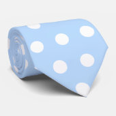 White and Blue Polka Dot Pattern. Spotty. Tie | Zazzle