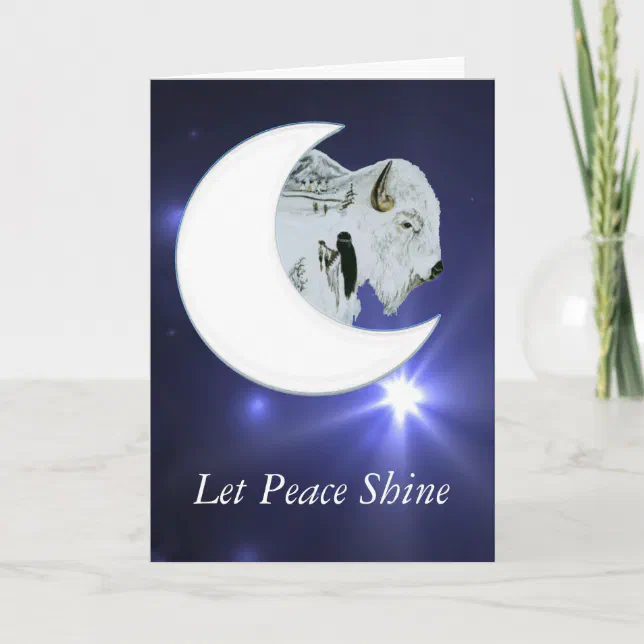 White Buffalo Blessing Card | Zazzle