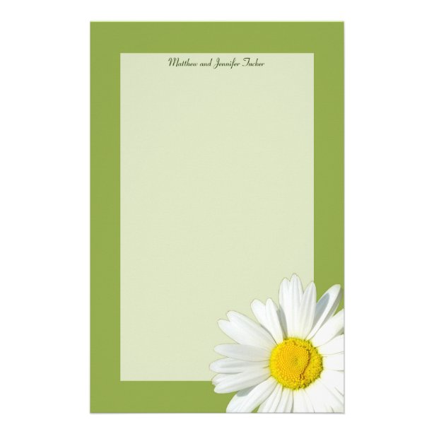 Daisies Stationery Paper | Zazzle UK
