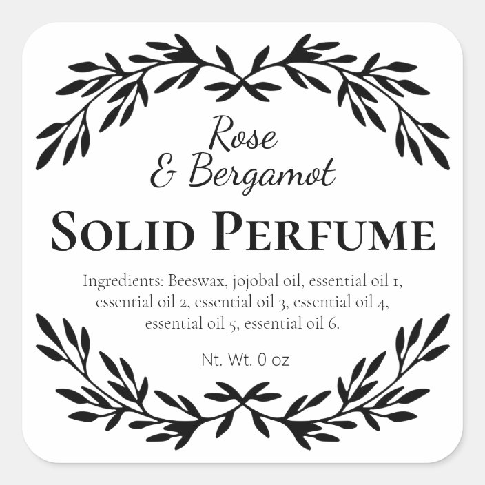 White DIY Solid Perfume Labels | Zazzle.co.uk