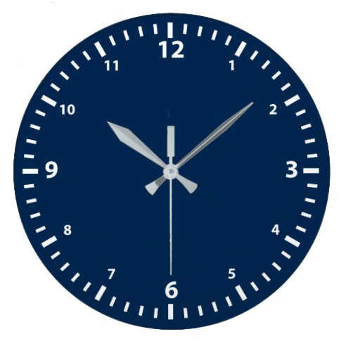 Navy Blue Wall Clocks | Zazzle UK