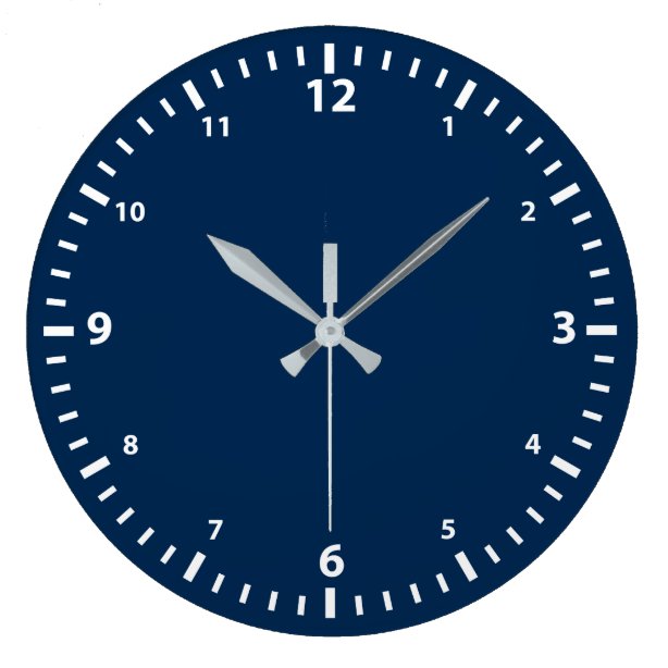 Navy Blue Wall Clocks | Zazzle UK