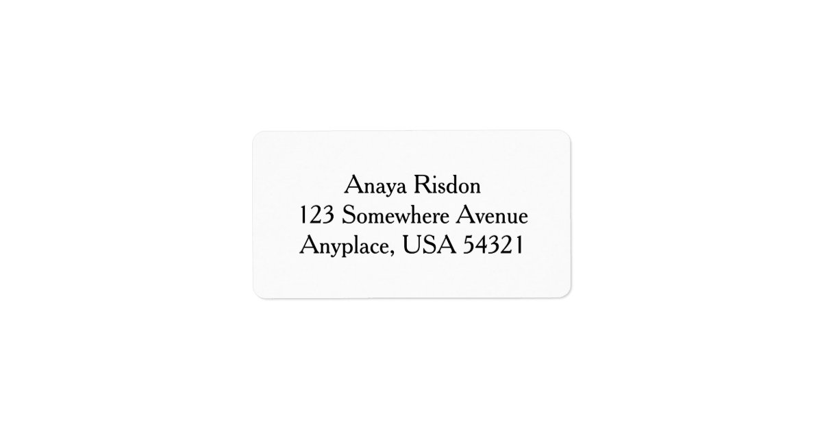 White Simple Plain Address Labels | Zazzle