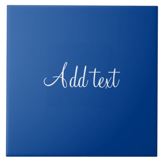White text on blue background template tile | Zazzle.co.uk