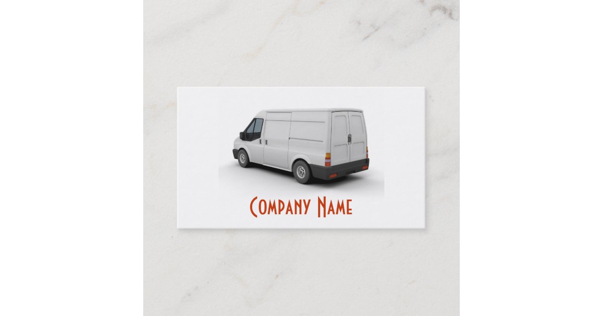 White Transit Van Business Card | Zazzle