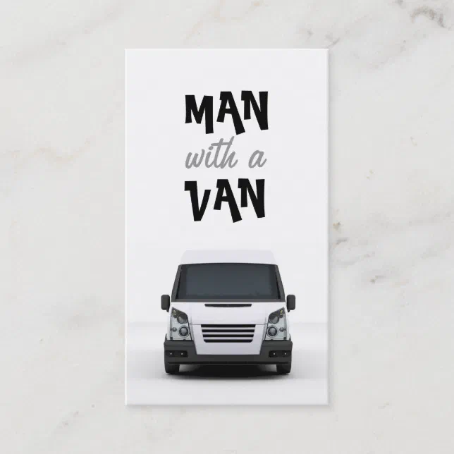White Van Business Card | Zazzle