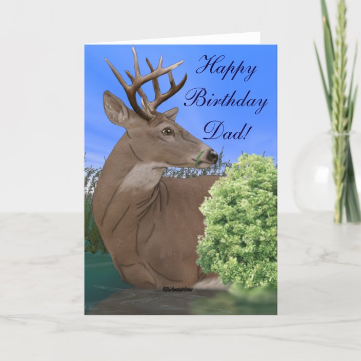 Whitetail Buck Deer Birthday Card | Zazzle.co.uk