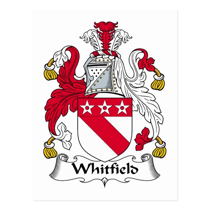 Whitfield Family Crest Postcard | Zazzle.co.uk