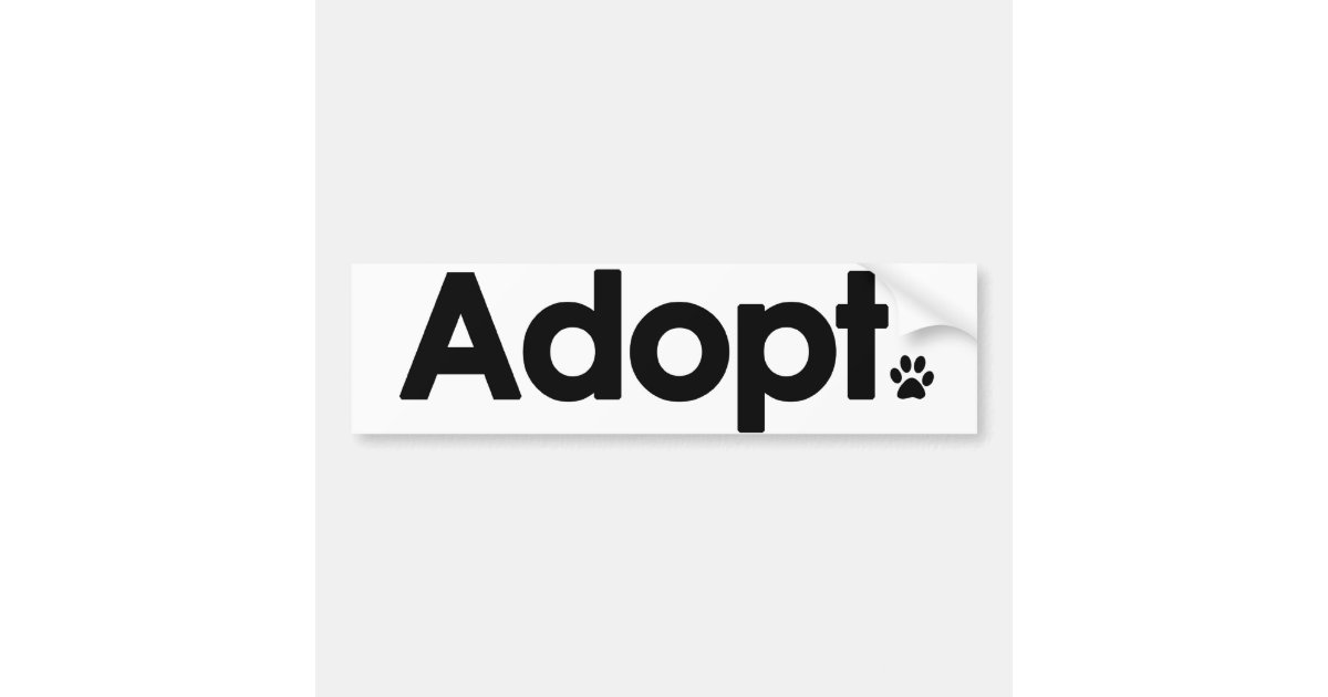 WHS Adopt Logo Bumper Sticker | Zazzle