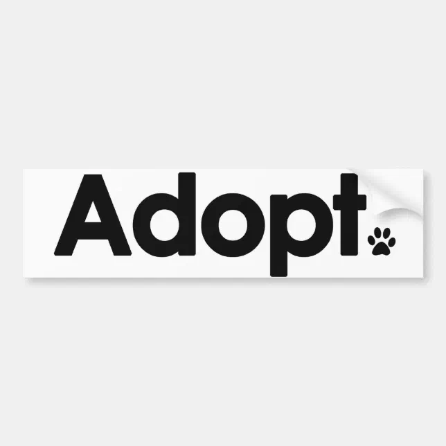 WHS Adopt Logo Bumper Sticker | Zazzle
