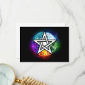 Wiccan pentagram thank you card | Zazzle