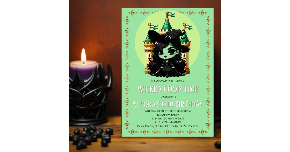 Wicked Good Time Witch Party Invitation | Zazzle