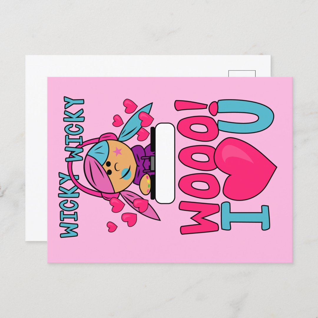Wicky Woo I Love You Valentines Day Postcard | Zazzle