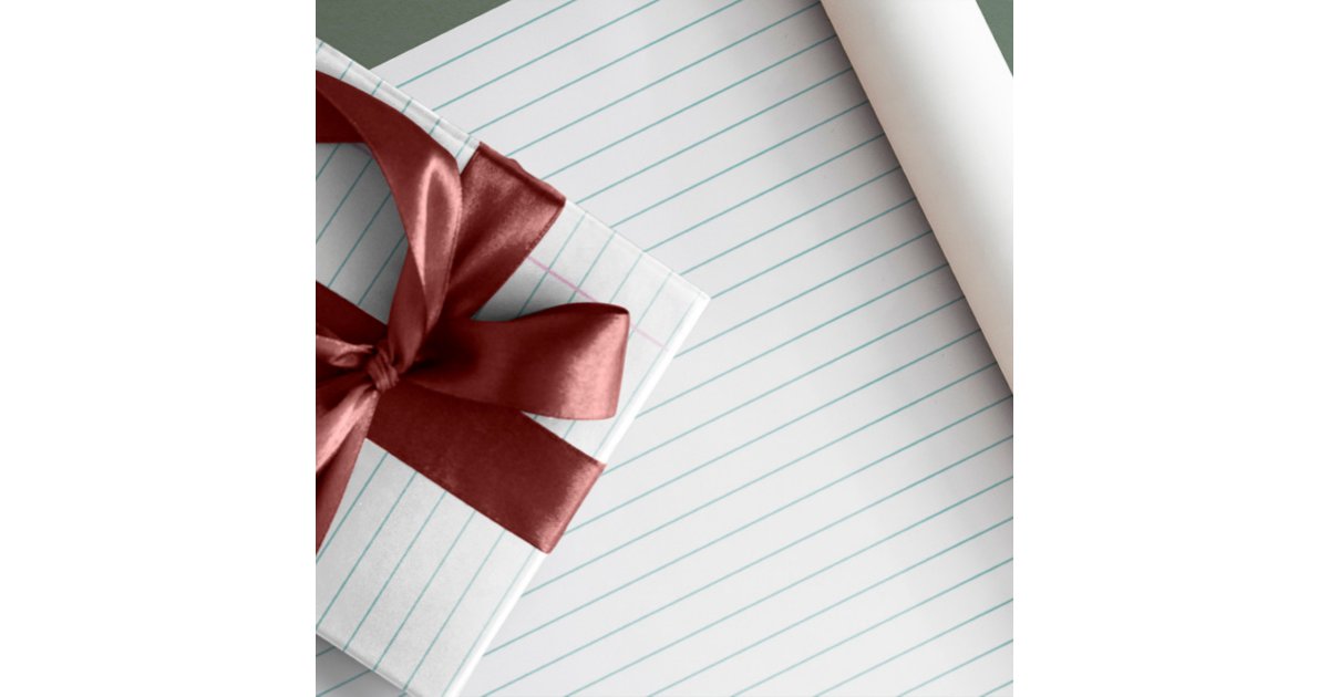 Wide Ruled Notebook Wrapping Paper | Zazzle