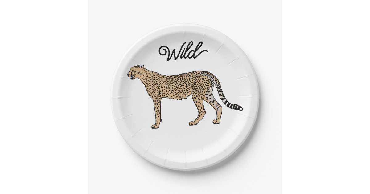 Wild Custom Cheetah Paper Plate | Zazzle